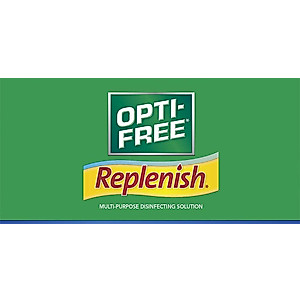 Opti-Free Replenish Multi-Purpose Disinfecting Solution with Lens Case, Twin Pack, 10-Fluid Ounces Each - 2 Count(Pack of 1)