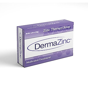 DermaZinc Zinc Therapy Soap 4.25 Ounce (120 gram) Bar - 3 Pack