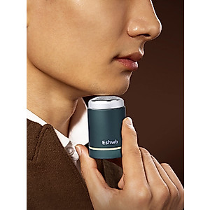 Eshwb Travel Men's Shaver Mini Electric Razor for Men USB Rechargeable Beard Shaver Pocket Size Shavers Compact Razor Wet Dry Use (Green)