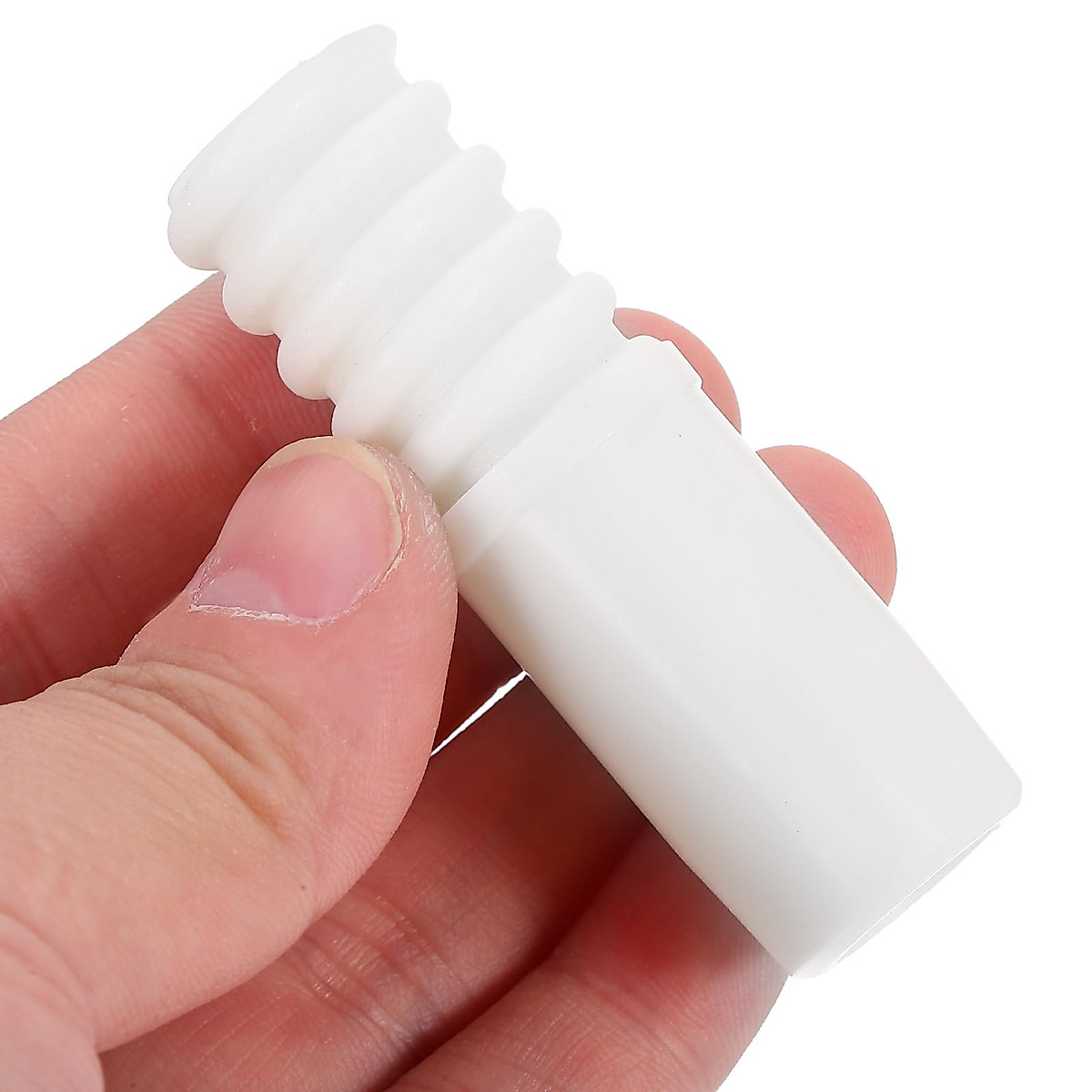 Gatuida 2pcs Mop Head Push Broom Handle Threaded Tip Replacement Plastic Thread Tip Threaded Handle Tips Handle Tips for Extension Poles Handle Threaded End Pole Adapter for Broom