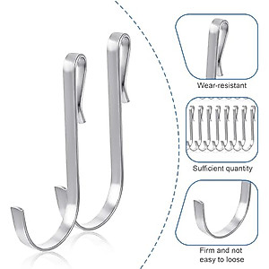 20 PCS Snap On Hooks Wire Rack Hook Stainless Steel J Shaped Hooks Hanger Clip-on Hooks, Hanging Sink Grid Hook Wire Rack Hook Heavy Duty Wire Rack Hook Utility Hooks for Kitchen Bedroom Office Wir