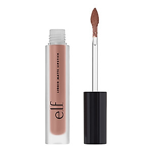 e.l.f. Cosmetics Liquid Matte Lipstick, Highly Pigmented, Quick Drying & Smudge Proof, Nourish & Soften, Diamond-Shaped Wand, Praline