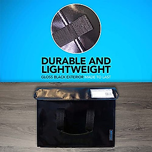 Itoya Profolio Art Envelope Pro, Weather-Resistant with Nylon Handles, 10.5 X 14 inches, Gloss Black (NV-10-14BK)