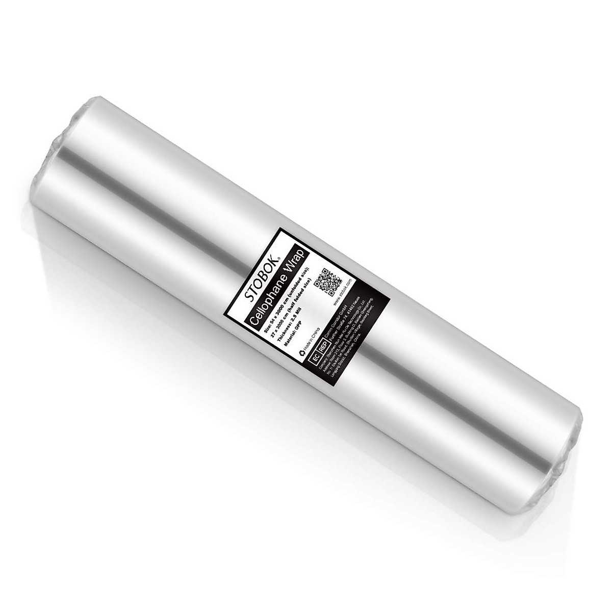 STOBOK Clear Cellophane Wrap Roll | Unfolded 22 Inch 100 Ft Long Cello Wrap, 2.5 Mil Thick Transparent Flowers Baskets Food Gift Crystal Wrappings Paper Food Safe