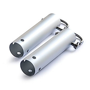 Pool Tool Holder and Organizer; Storage System for Brushes, Leaf rakes, Skimmers, Vacuum Head, and Other Telescopic Pole Cleaning Equipment attachments (3, Matte Silver)