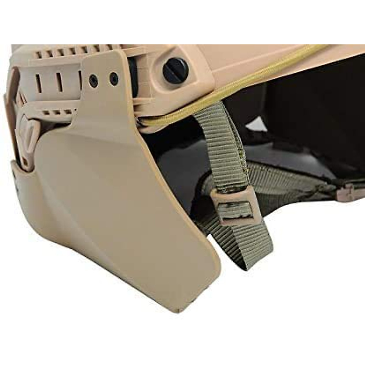 ATAIRSOFT Tactical Airsoft Up-Armor Protective Ear Side Cover for Fast Helmet Rail Helmet Accessories DE