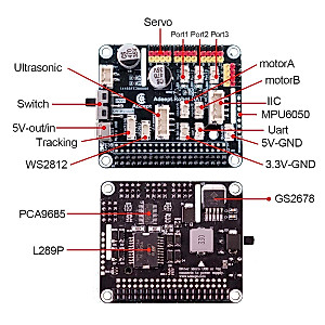Gewbot RaspClaws Spider Hexapod Robot Kit for Raspberry Pi 4 3 Model B+/B, STEM Crawling Robot, OpenCV Target Tracking, Video Transmission, Raspberry Pi Robot with PDF Manual