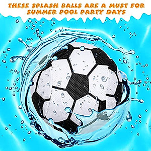 Leyndo 24 Pcs 2 Inch Water Pool Balls Toys Summer Soft Bomb Ball Sport Theme Absorbent Ball for Pool Swimming Beach Soaking Game Kids Party Activities, Baseball Football Soccer Beach Ball