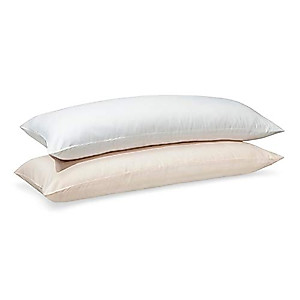 Room Essentials 2 Pack Body Pillow Covers - Shimmering Metallic Charming Pink and True White Twill Weave 100% Polyester Pillowcases 20 in. by 50 in. Zipper Closure