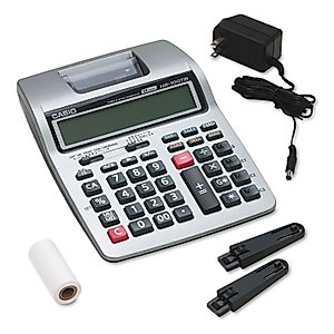Casio HR100TM HR-100TM Two-Color Portable Printing Calculator, Black/Red Print, 2 Lines/Sec