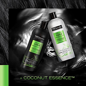 TRESemmé Flawless Curls Shampoo and Conditioner Set, Curly Hair Products with Coconut Oil Leaves Curls Defined, Sulfate Free, Frizz Free, 28 Fl Oz Ea