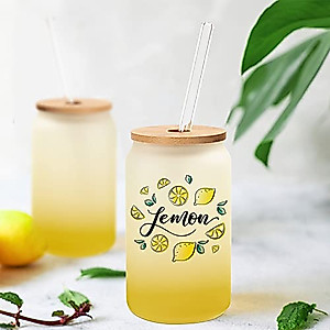 Frosted Beer Can Glass 18 oz - 12 Pack Individually Boxed For Sublimation Glass Blanks with Bamboo Lid and Plastic Straw Or For General Frosted Glass Cup Use - 6 Blank and 6 Multi-Color Glass Cans