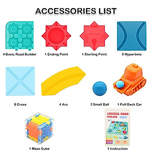 iBccly Logical Road Builder Rush Hour Game,Puzzle Game from New Wave,7 Year Old Board Games for Kids Helps Develop Children’s Brains,Family Games That Help Promote Parent-Child Relationships