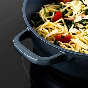 Westinghouse Roaster with Lid, 12.5 Inches, Black, Cast aluminum, Kitchen, Kitchen Accessories