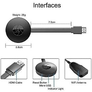 1080 HD Wireless Screen Projector, Wireless HD Projector Screen, Outdoor Movie Projector with WiFi and Bluetooth