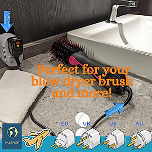 MOBIMANN Dual Watts Travel Voltage Converter 25/1875W, Step Down Voltage Converter 220V to 110V for Hair straighteners, Shavers, Power converters from USA to Europe, UK, Australia Over 150 Countries