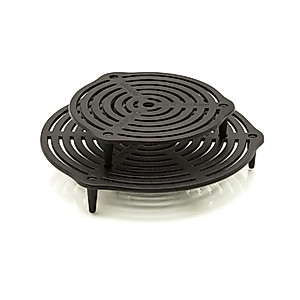 Petromax Cast Iron Stack Grate for Dutch Ovens, Prevent Bottom Burning and Evenly Distribute Heat, Can Also Place Directly in The Campfire or on The Table as a Trivet, 9"