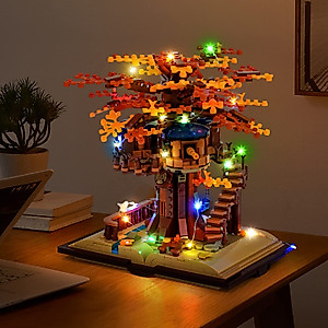Mibido Ideas Tree House Building Kit with Led Lights, Build-and-Display Model Home or Office Decor for Adults Thanksgiving Christmas Creative Forest Toy Gift for Kids Aged 12+, New 2023 (1008 Pieces)