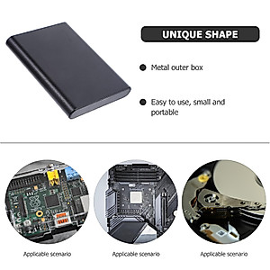 Gatuida 64G Portable External SSD Mobile Hard Drive Mini Expansion Hard Disk Portable External Solid State Drives for PC Laptop Black