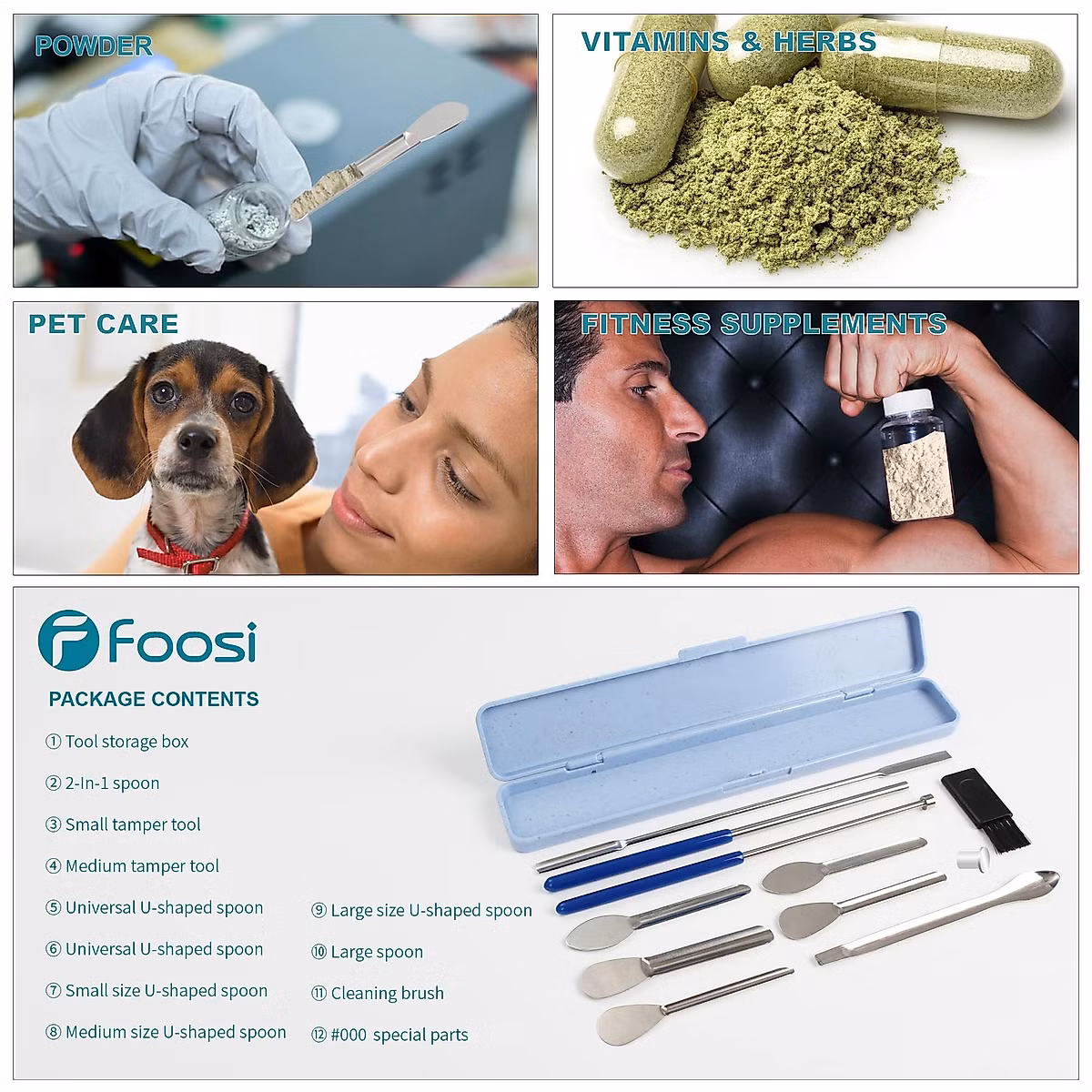 11 Piece Capsule Filling Machine Kit for Pill Filler - Micro lab Spoons Spatula Tool for Gel Capsules Empty Quickly Fill Tray with Herb Powder Tamper Tools All Sizes # 000 00 0 1 2 3 4 5
