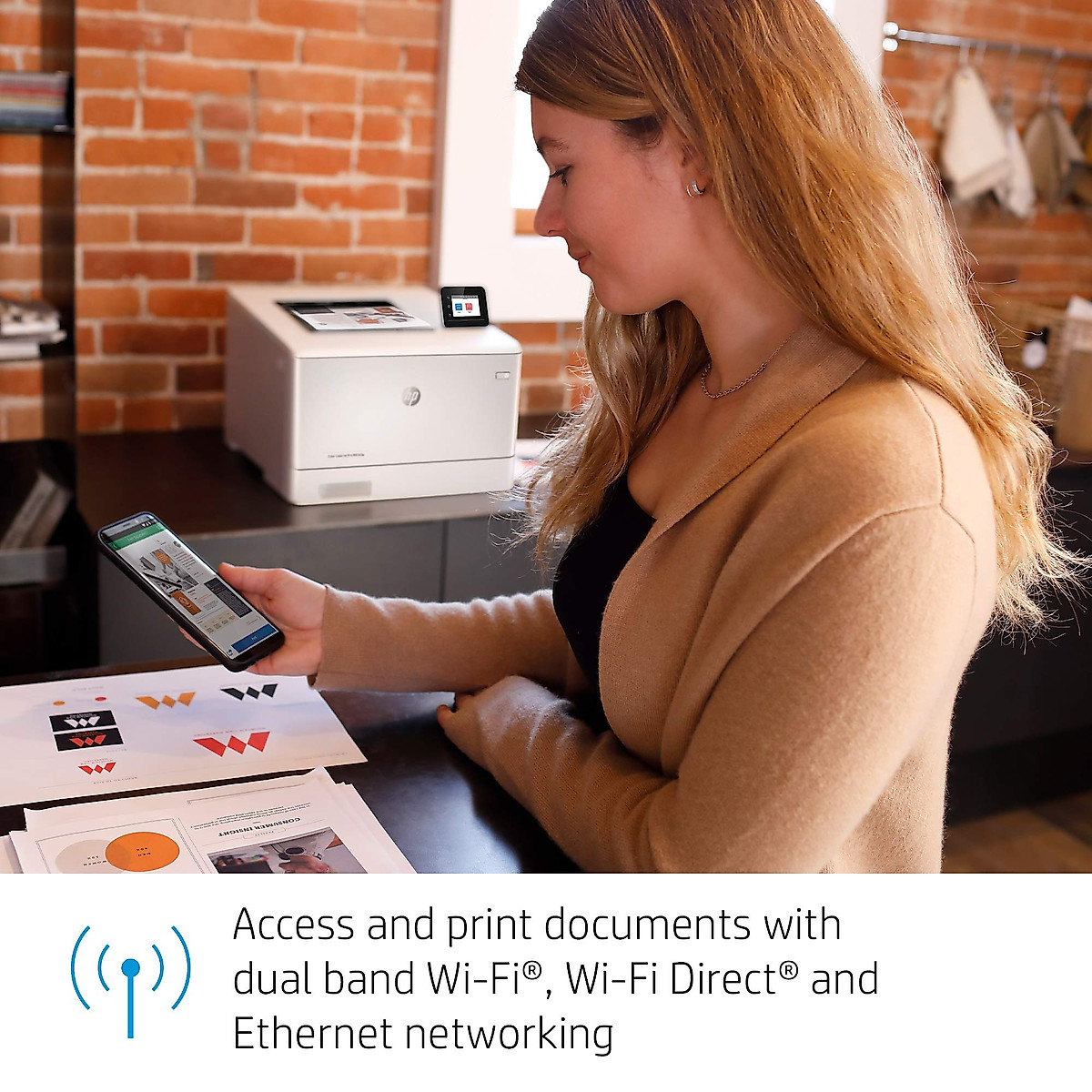 HP LaserJet Pro M454 M454dw Laser Printer - Color (Renewed)