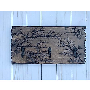 Fractal Lichtenburg Key holder or Coat Rack