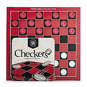 A&A Magnetic Pressman Checkers & Chinese Checkers/Classic Game with Folding Board and Interlocking Checkers/Travel Games