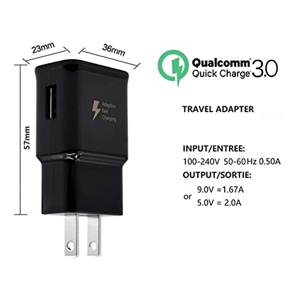 Samsung Charger Fast Charging Type C Cable 6FT with Cell Phone Charger for Samsung Galaxy S10/S10e/S10 Plus/S9/S9 Plus/S8/S8 Plus/Note 8/Note 9/Note 10/Note 20/A50/A51/A52/A53/S20/S21/S22/S23 [2-Pack]