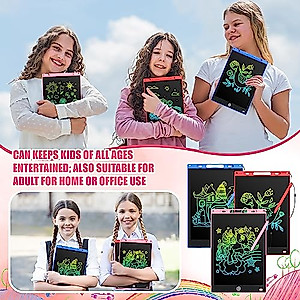 12 Pcs LCD Drawing Pad for Kids 12 Inch Doodle Board Bulk Colorful Erasable Drawing Tablet Writing Pad Reusable Electronic Toys Gifts for Girls Boys 8-10 3-10, Blue, Red, Pink