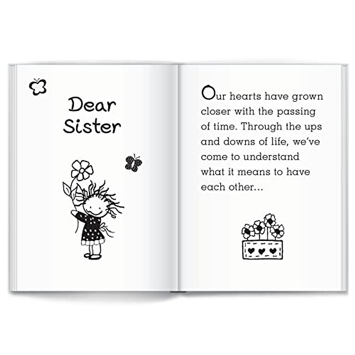 Blue Mountain Arts Mini Book (I Love You, Sister)—Keepsake Gift for a Holiday, Birthday, or Just Because for an Older or Younger Sister, by Marci & the Children of the Inner Light, 4 x 3 Inches
