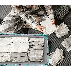 NGIL Extra Large Utility Tote Reusable Grocery Bag Oversized Collapsible for Groceries, Storage, Picnic, Beach (Floral Pattern-navy)