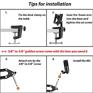 For at2020 and At2035 mic stand, AT2040 boom arm Compatible with Audio Technica at2020 and At2035 Microphone,at2020 and At2035 mic arm perfect for Podcasts, Gaming, Recording.