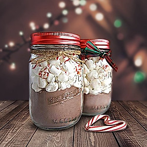 Kook Mason Jar Lids, Wide Mouth, for Wide Mouth Mason Jars, Leak Free, Airtight Silicone Seal, Made in USA, Set of 12, Red