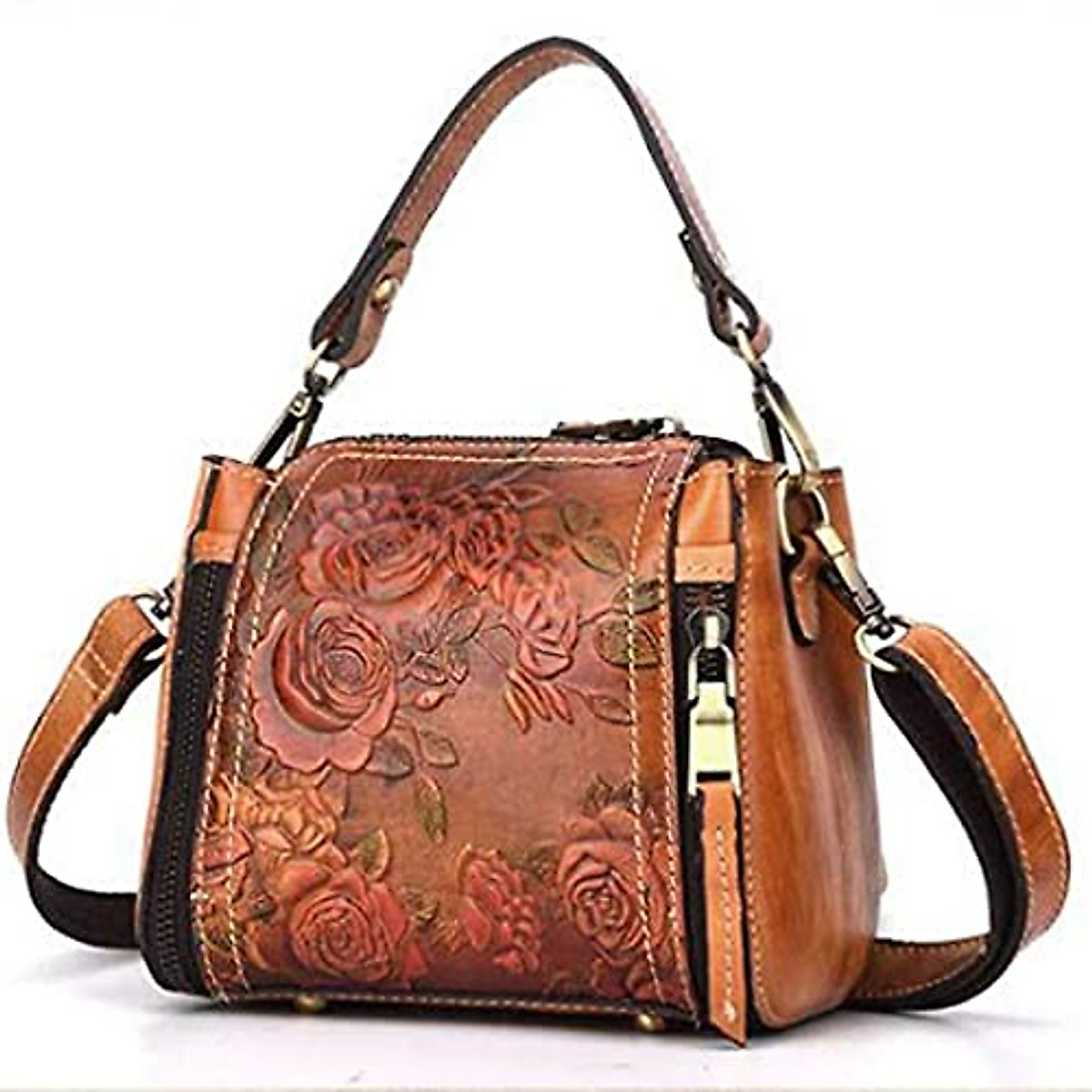 Small Cross Body Tote Purse Handbag for Women Natural Skin Luxury Ladies Messenger Shoulder Top Handle Genuine Leather Bags