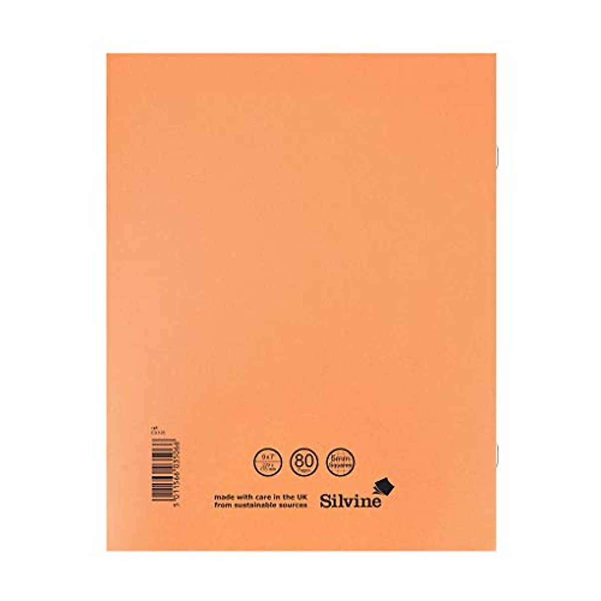 Silvine Exercise Book 5mm Squares 80 Pages 229x178mm Orange Ref EX105 [Pack of 10]