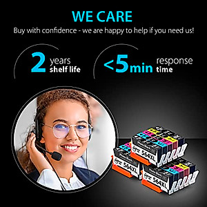 Smart Ink Compatible Ink Cartridge Replacement for HP 564 XL 564XL High Yield 15 Combo Pack (3 Black, 3PBK & 3 C/M/Y) for Photosmart 6525 6520 7520 5520 7510 5510 7525 DeskJet 3520 3522 OfficeJet 4620