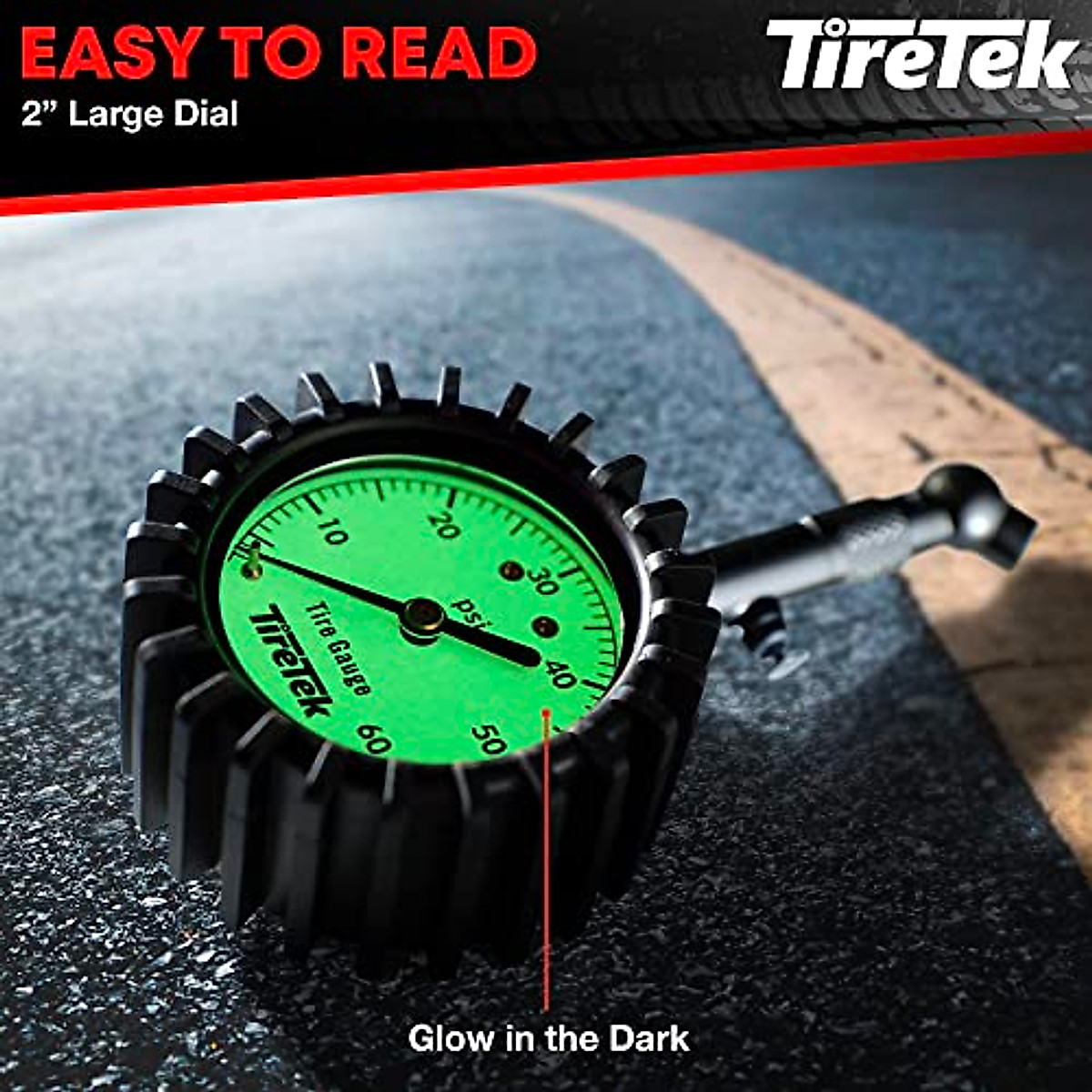 Tire Pressure Gauge for Cars (0-60 PSI) - Tire Gauge for Tire Pressure, Heavy Duty Air Pressure Gauge ANSI Certified - Car Accessories