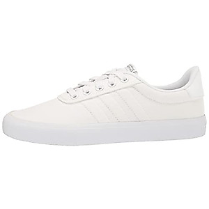 adidas Women's Vulc Raid3r Skate Shoe, White/White/Silver Metallic, 9