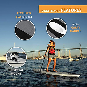Lifetime 90749 Horizon 100 Hardshell Stand-Up Paddleboard, Paddle Included, White Granite, 2 Pack