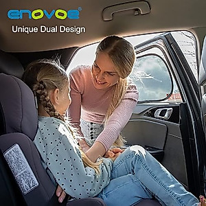 Enovoe Car Window Shade for Baby - (2 Pack) - Medium - 19" x 12" - Cling Car Sun Shade for Windows - Sun, Glare and UV Rays Protection for Your Child - Car Window Shades for Side Window