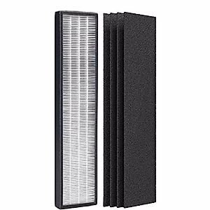 Nispira True HEPA Filter + Activated Carbon Pre Filter Compatible with Eureka NEA120 Air Purifier and Toshiba Smart WiFi Air Purifier. Compared to Part NEA-F1 NEA-C1. 1 Set