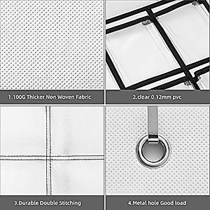 SAVERHO 36 Pockets Classroom Pocket Chart for Cell Phones, Pocket Chart for Calculator Holder with 36 Number Sticker (White)