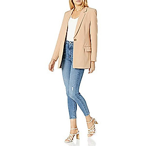 The Drop Women's Blake Long Blazer, Praline, Small