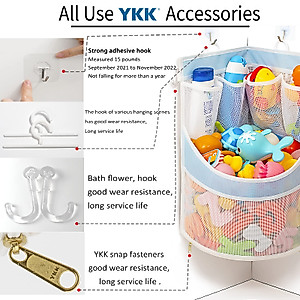 PVC Material Bathtub Toy Holder Prevent Long Spots Bath Toy Storage Bath Toys for Kids Ages 4-8 17“x13”Mesh Bath Toy Holder let Baby Bath Toys Quick Drying