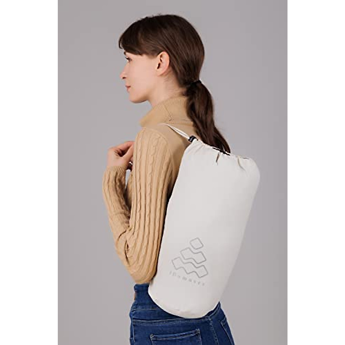 iDomosee Clothes Storage Bag, Down Jacket Portable Storage Bag Dustproof Drawstring Bag Travel Storage Pouch for Home, Luggage, Storage Accessories