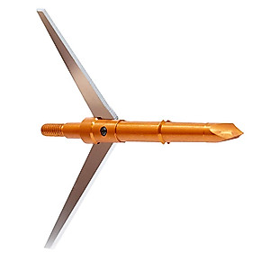 Dead Ringer 100 Grain Broadheads, Pack of 3 Broadheads | Available in Mechanical, Hybrid Fixed/Mechanical, and Expandable Blades, Super Freak Extreme Orange
