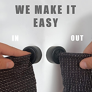 Set of 4 Premium Towel Holders for Bathroom, Kitchen and Household - Stainless Steel Tea Towel Holder - Towel Hook Round - Self-Adhesive - No Drilling (Black Matte)