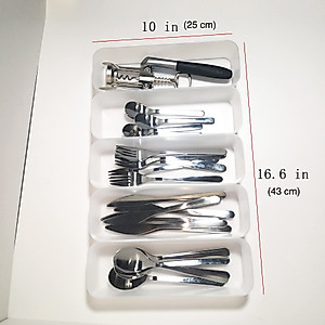 Silverware Organizer small Cutlery Organizer Set Kitchen Drawer Tray Flatware Utensil Holder in small Drawer Divider Storage for Spoons Forks Box Organization