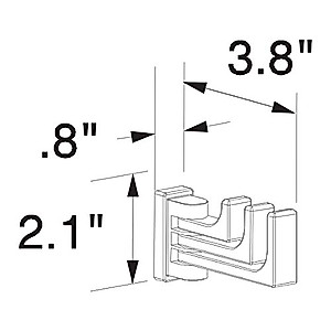 Ginger 3011T/PC Frame, Polished Chrome, Triple Pivoting Robe Hook