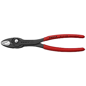 Knipex TwinGrip Atramentized Front Multi-Grip Pliers 200 mm 82 01 200 Black Plastic Coated Anti-Slip